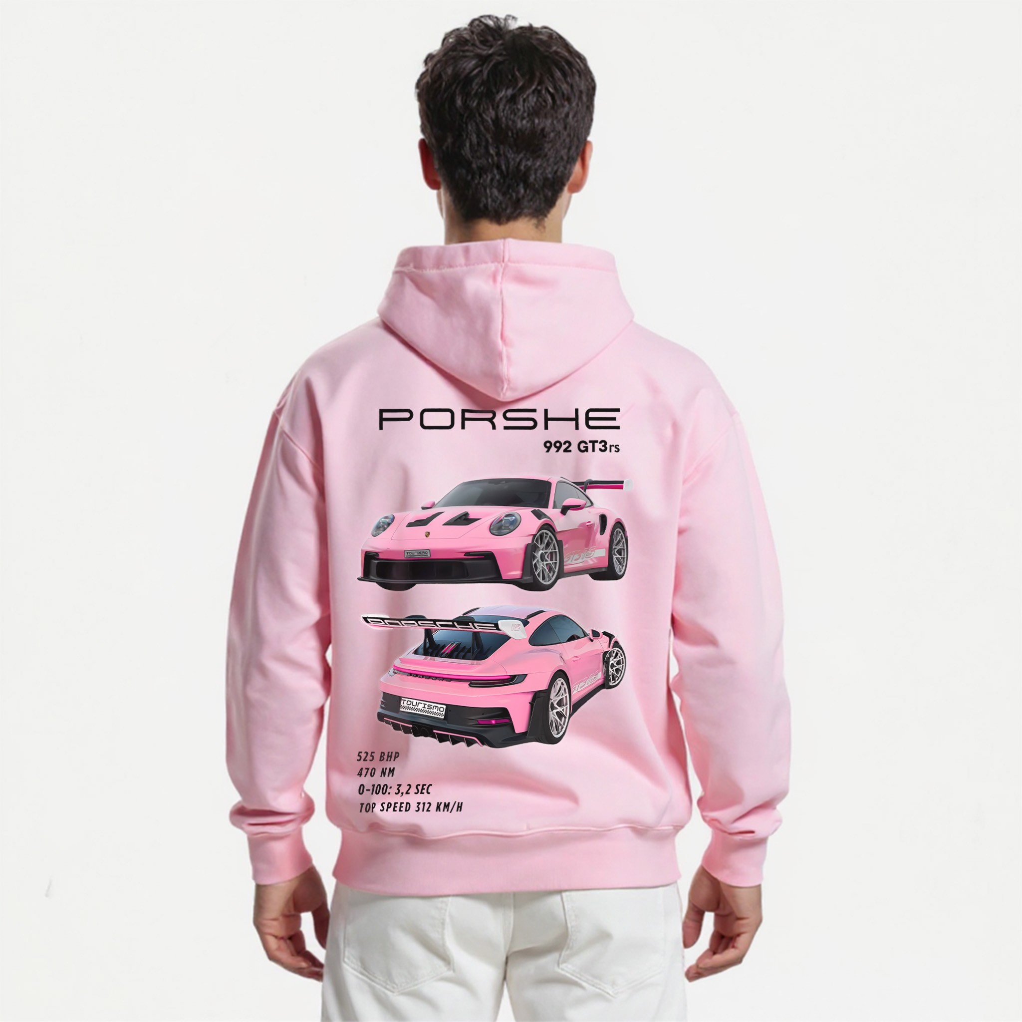 Sweat Porsche GT3 RS 992 Rose | Pull Tourismo Clothing