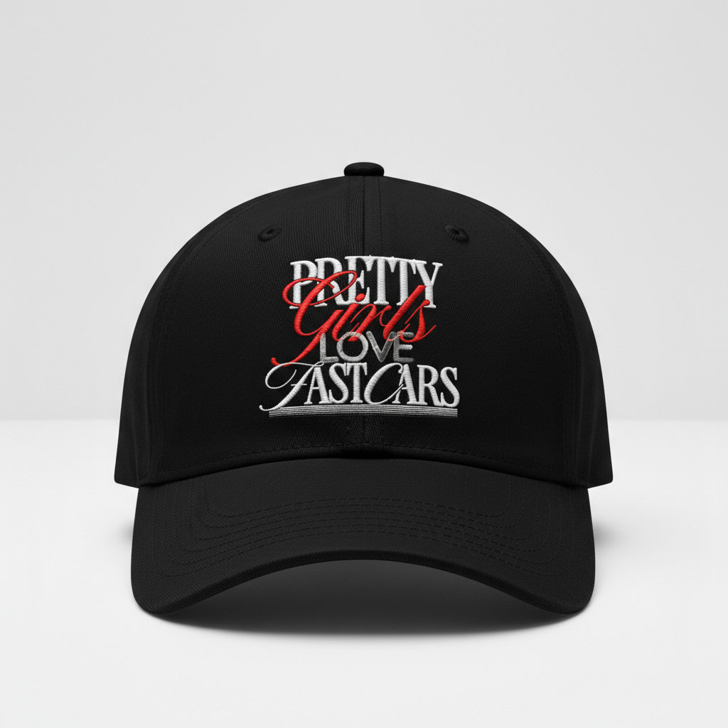 Cap Pretty Girls Love Fast Cars – Racing Style Cap | Tourismo Clothing