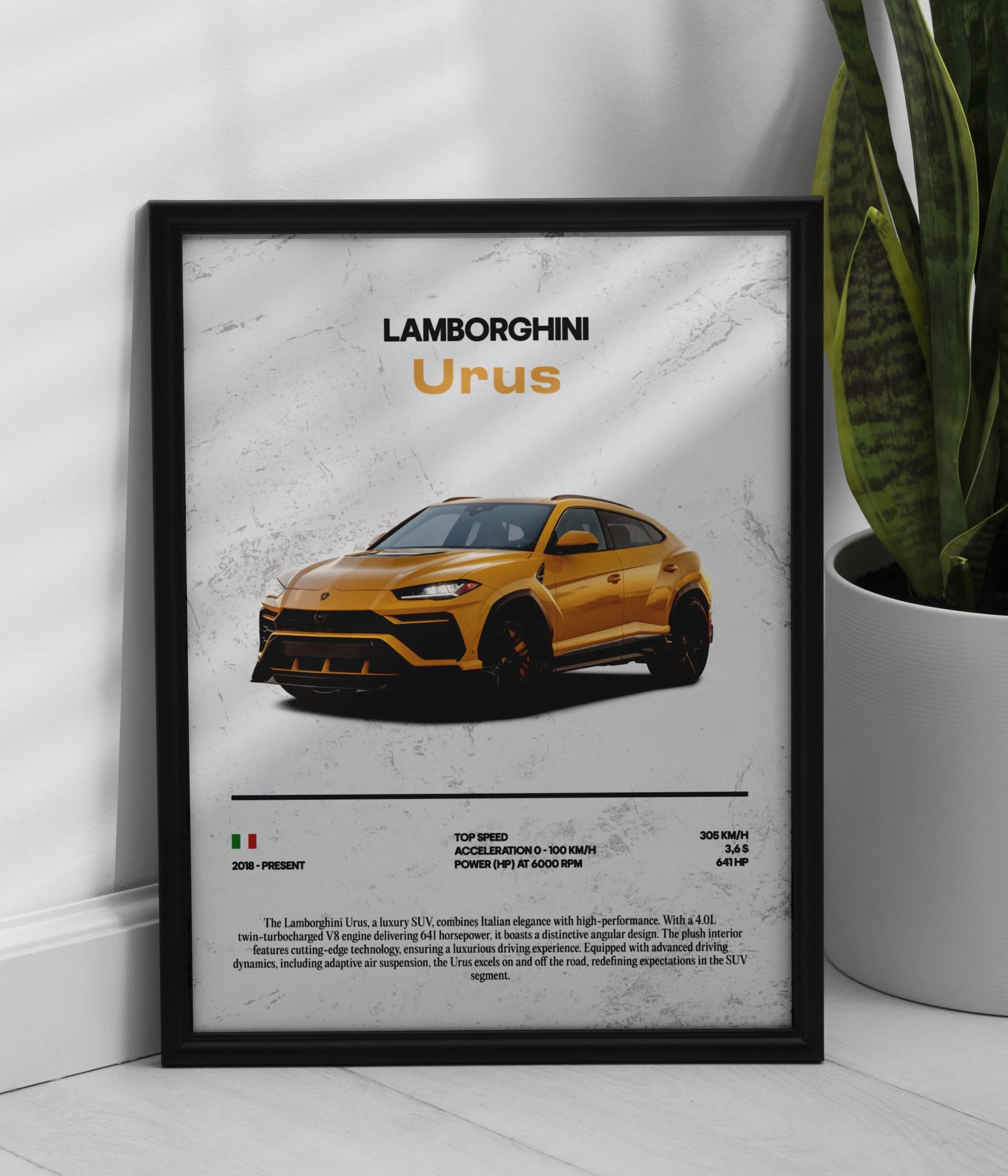 Poster Lamborghini Urus - Tourismo Clothing