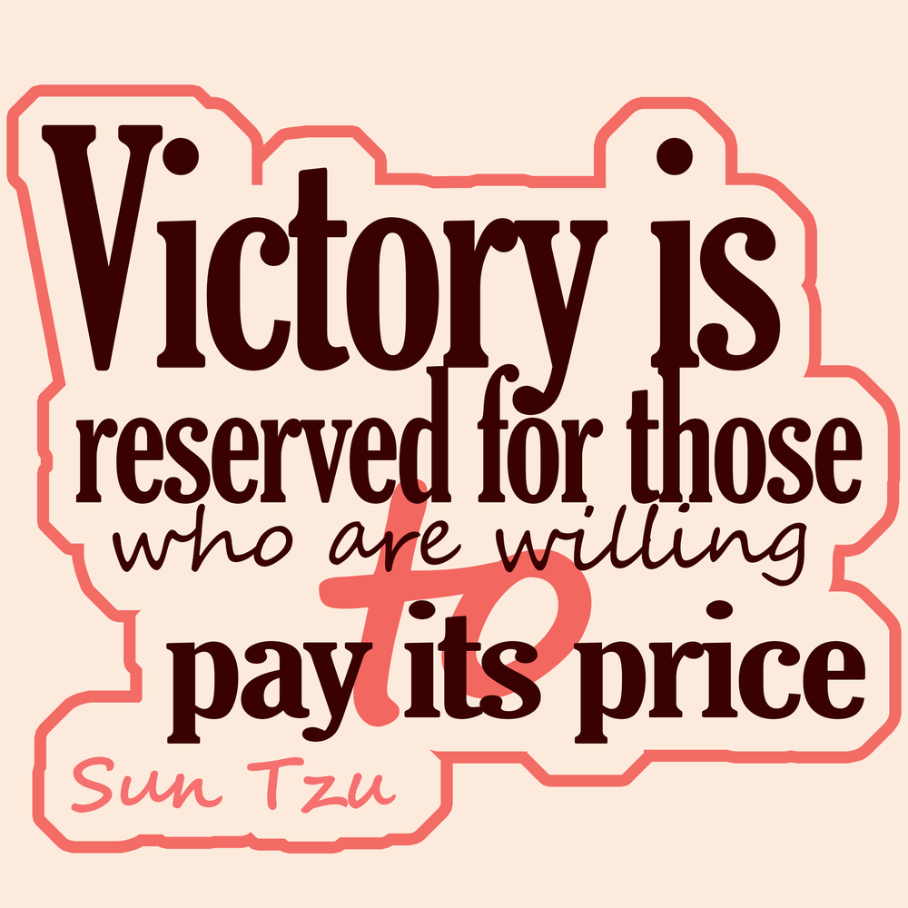 “Victory is Reserved” canvas quote Sun Tzu. Discipline and Strategy ...