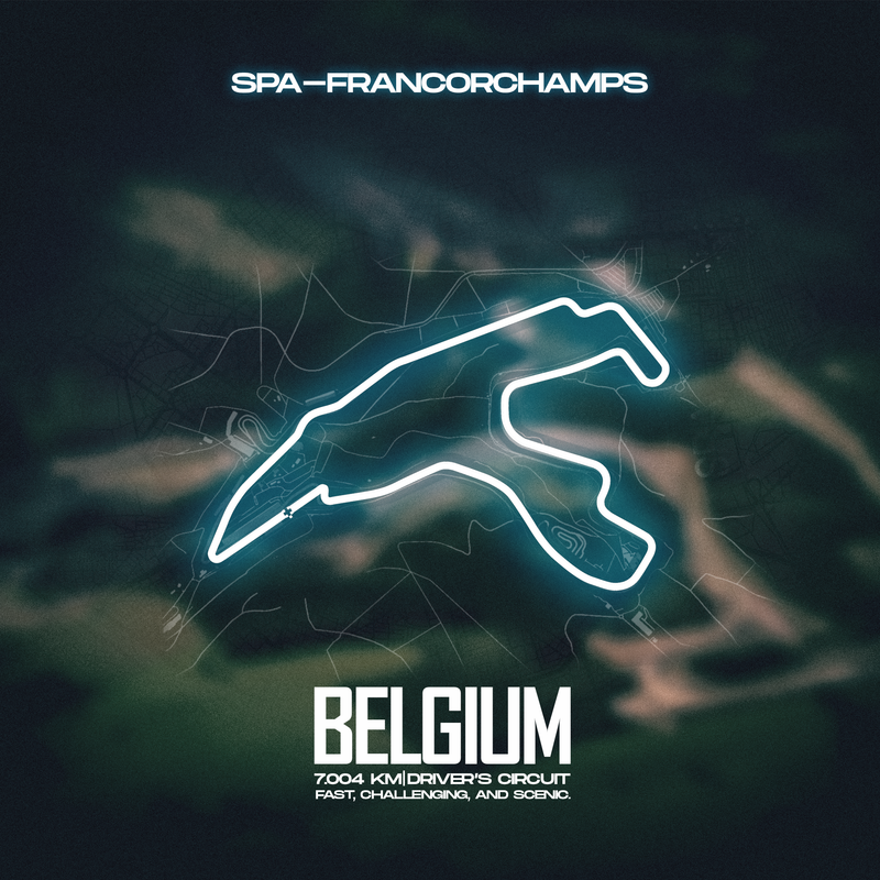 F1 Spa-Francorchamps Circuit Canvas – Tourismo Clothing
