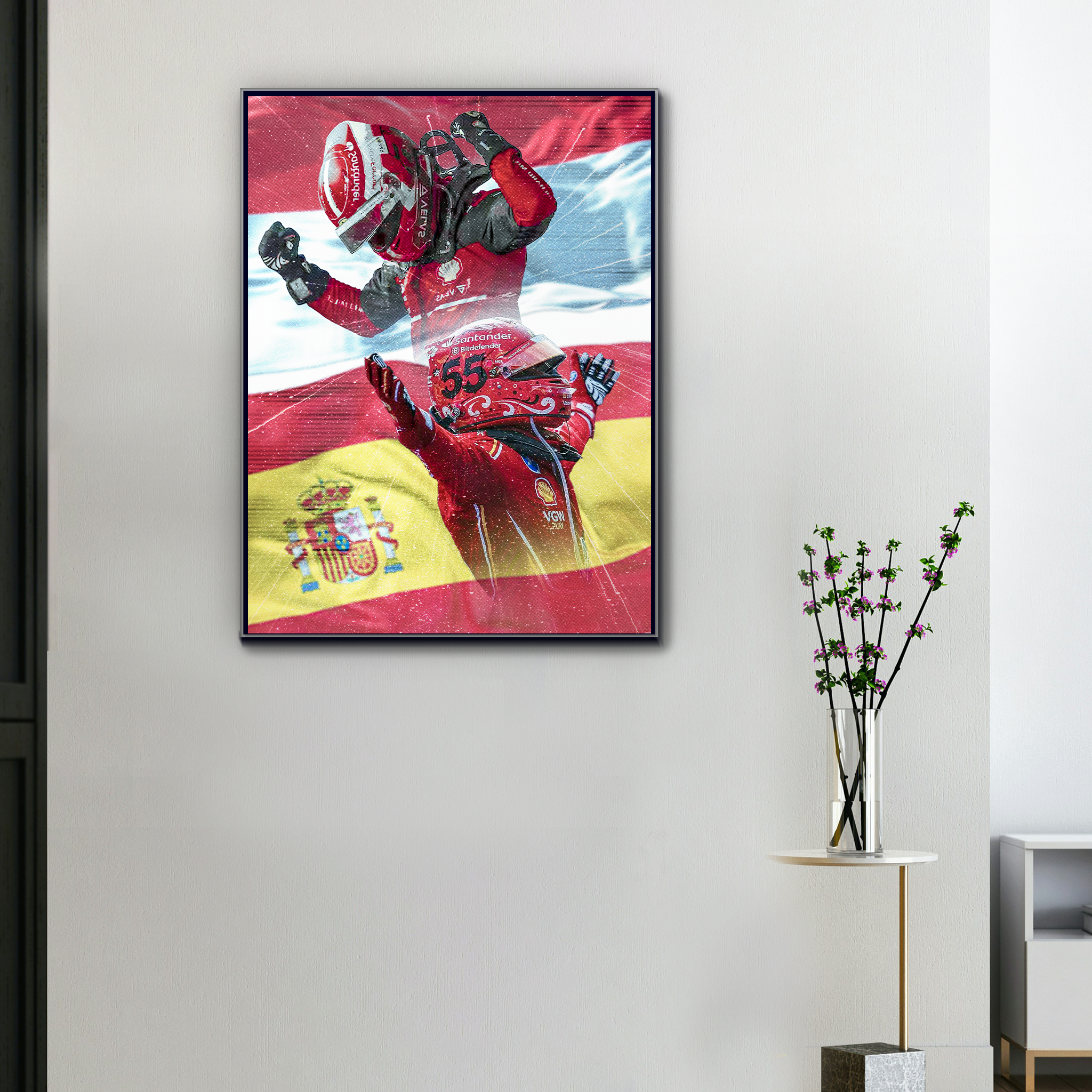 Toile F1 Carlos Sainz, Madrid, Monaco, Victoire Légendaire Tourismo ...