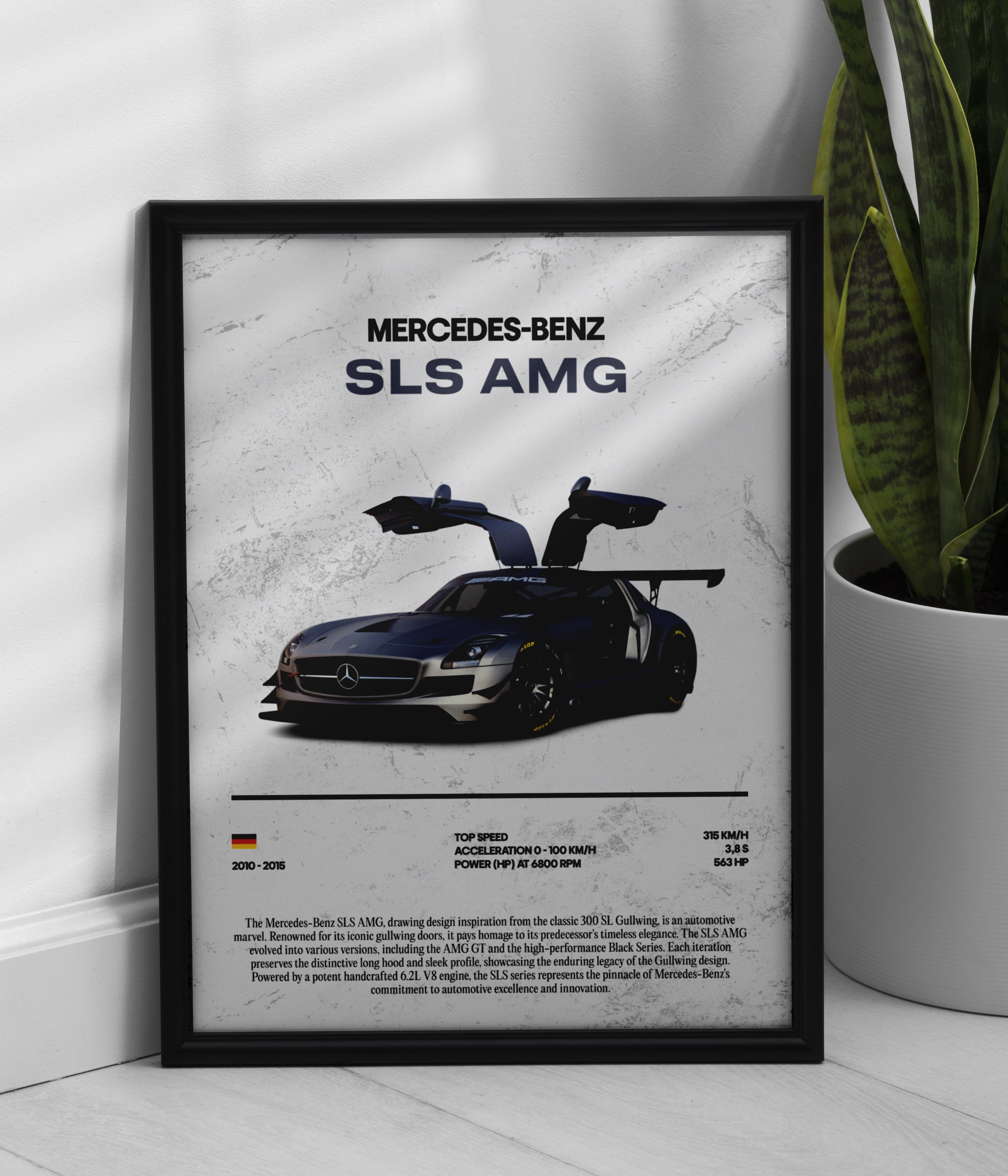 Poster Mercedes-Benz SLS AMG - Tourismo Clothing